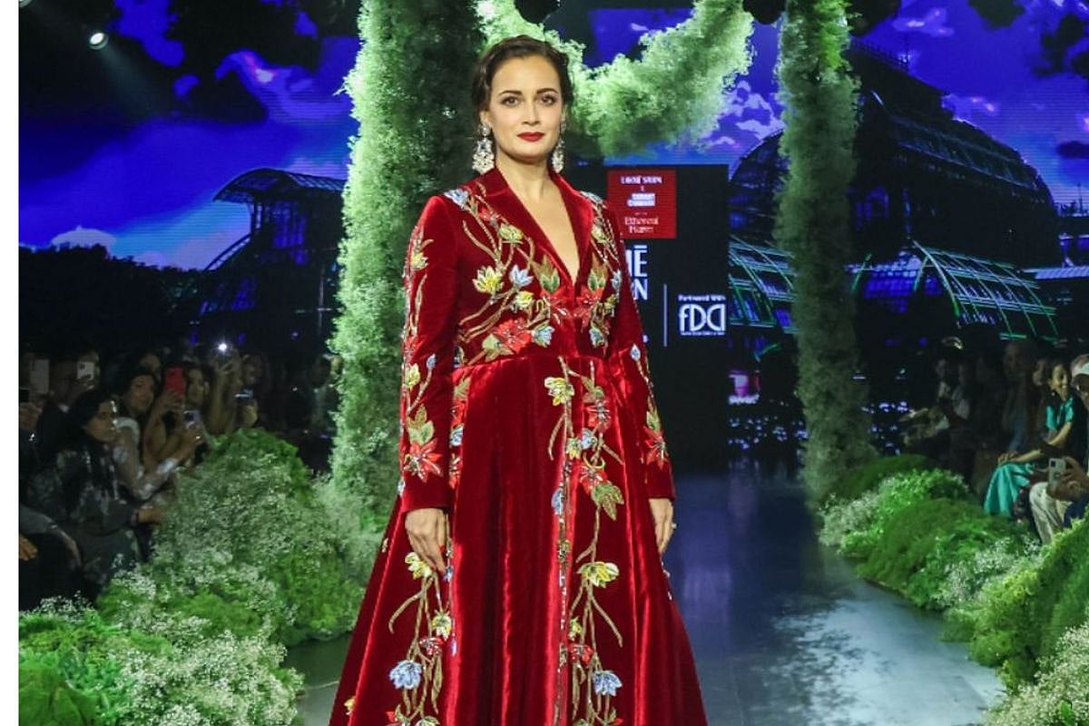 Dia Mirza stuns in Samant Chauhan’s bridal collection ‘Ethereal Bloom ...