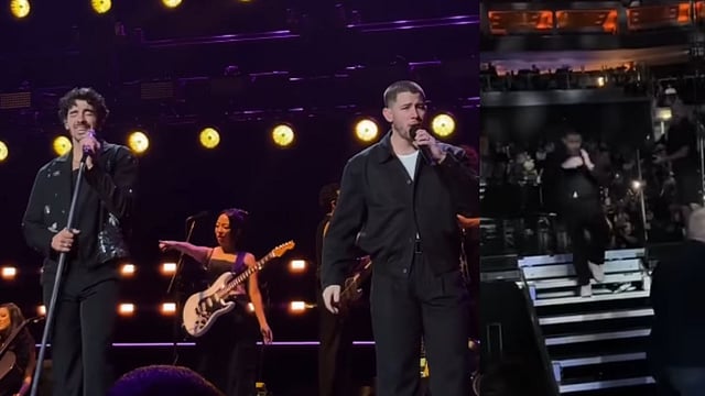 Jonas Brothers Prague concert interrupted as fan points laser at Nick ...