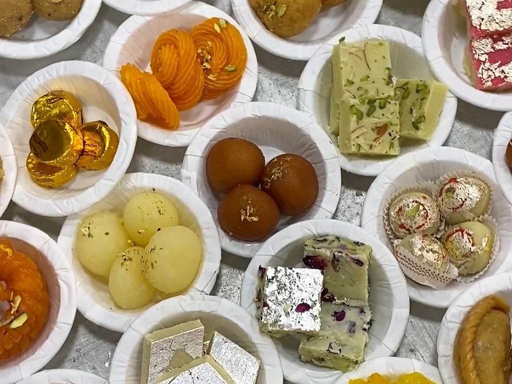 Traditional dishes offered for annakut during Govardhan Puja