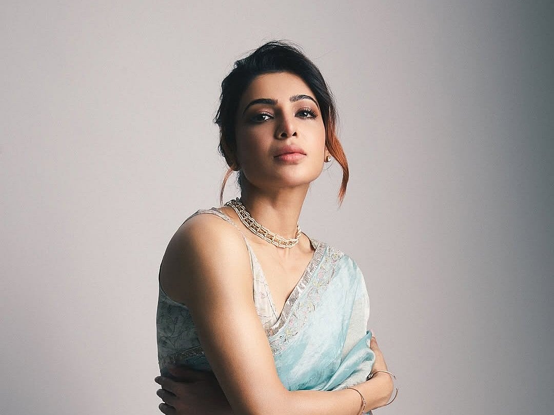Samantha Ruth Prabhu looks like a dream in a gorgeous pastel sari