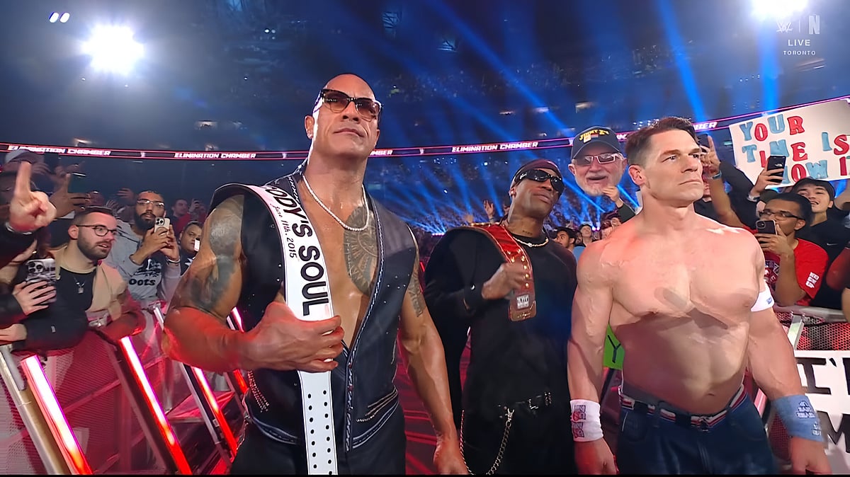 Travis Scott, Drake and The Rock steal the show at WWE elimination chamber