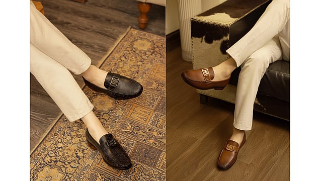 Monogram Revival: Rosso Brunello's Elegant Footwear Collection
