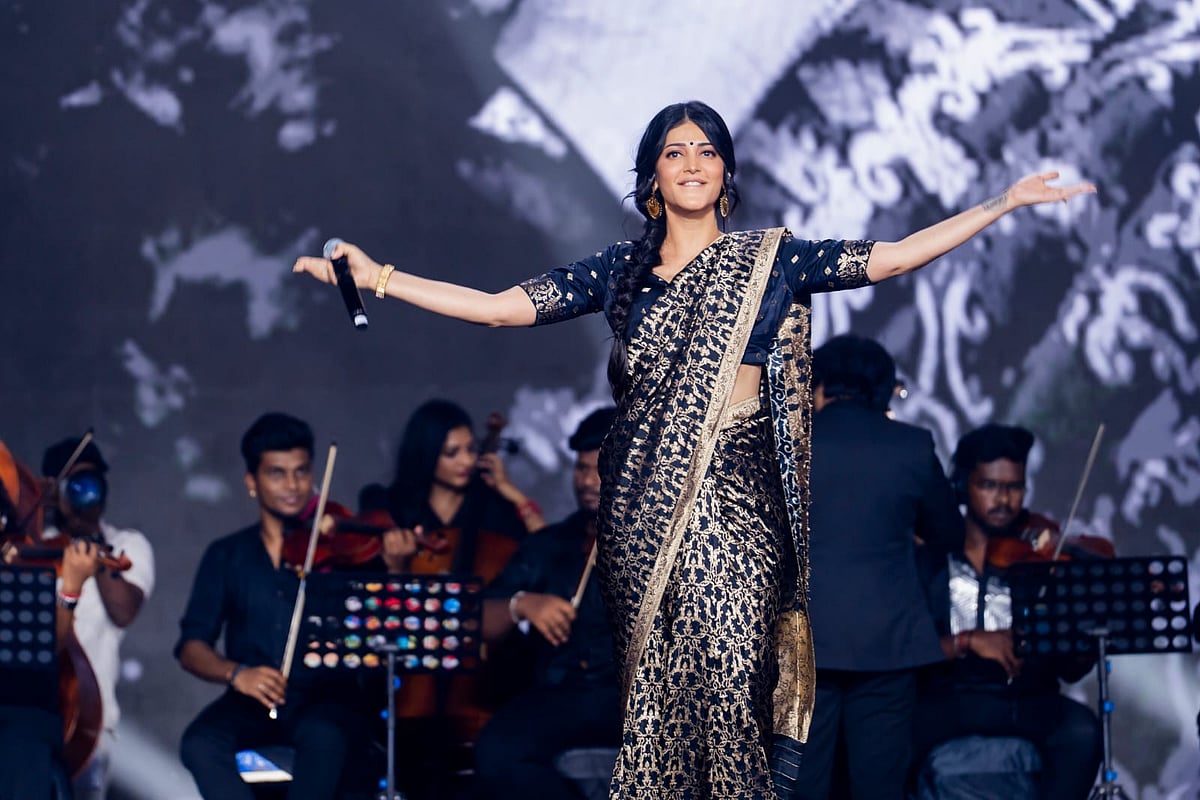 Shruti Haasan wins hearts with rendition of ‘Vinveli Nayaga’ from ‘Thug Life’