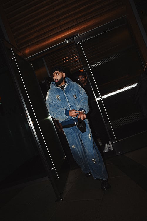 Badshah at New York Fashion Week in a double denim look