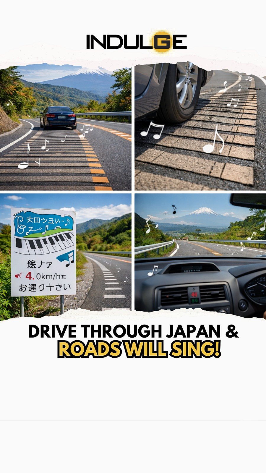 Japan has musical roads and they sing for you