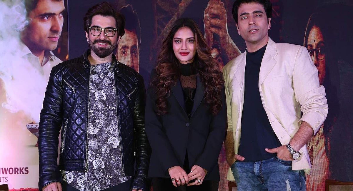 In Pics: Nusrat, Abir and Jeet promite their film Asur