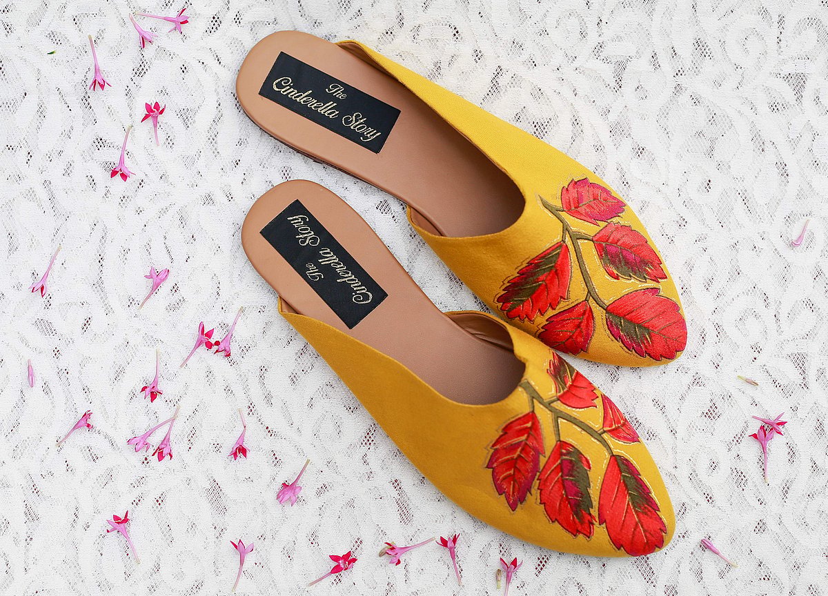 The Cinderella Story has a new collection featuring mules with floral ...