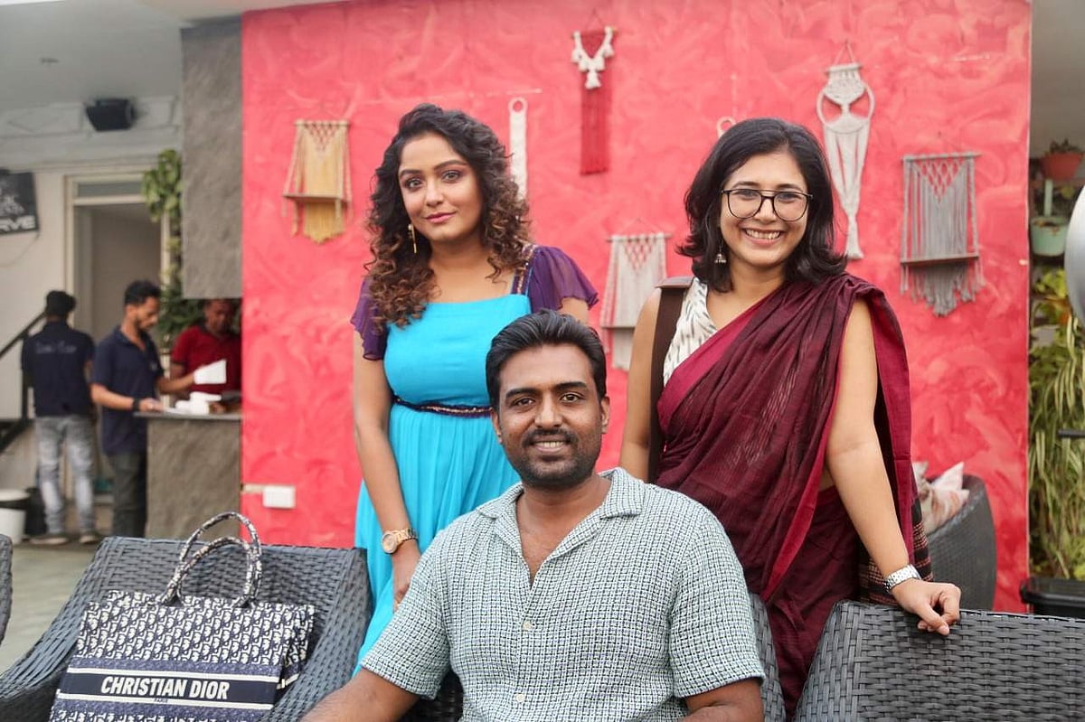 Glimpses from the announcement event of the upcoming Bengali movie Tribhuj