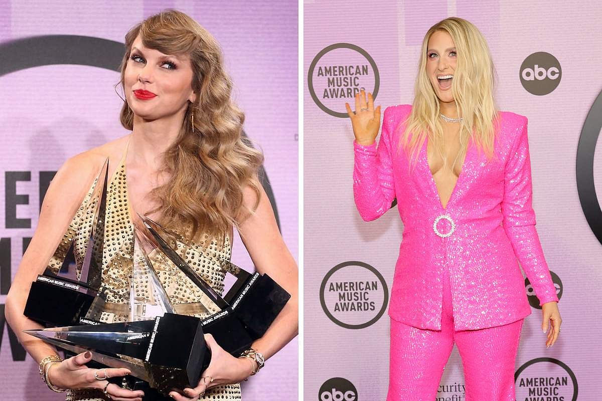 Rhinestones rule at AMA 2022: Meghan Trainor, Sabrina Carpenter and ...