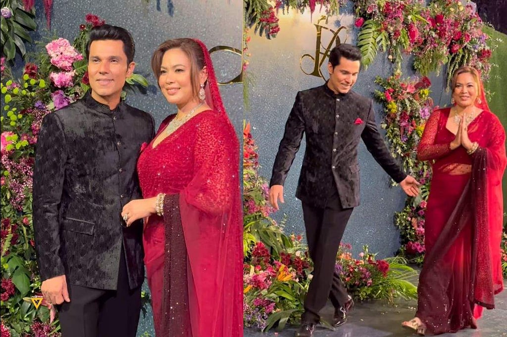 Randeep Hooda and Lin Laishram look ethereal in traditional outfits at ...