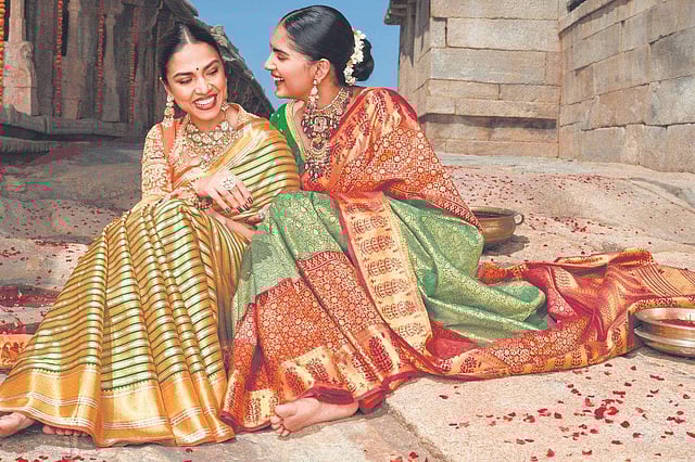 The Revival Silk Saree Collection draws inspiration from the rich silk ...